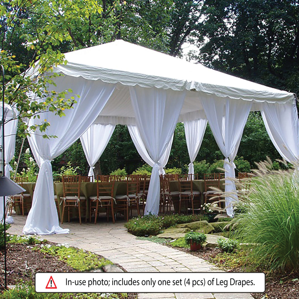 8′ Full Size Leg Drapes with Sashes - Premier Tents