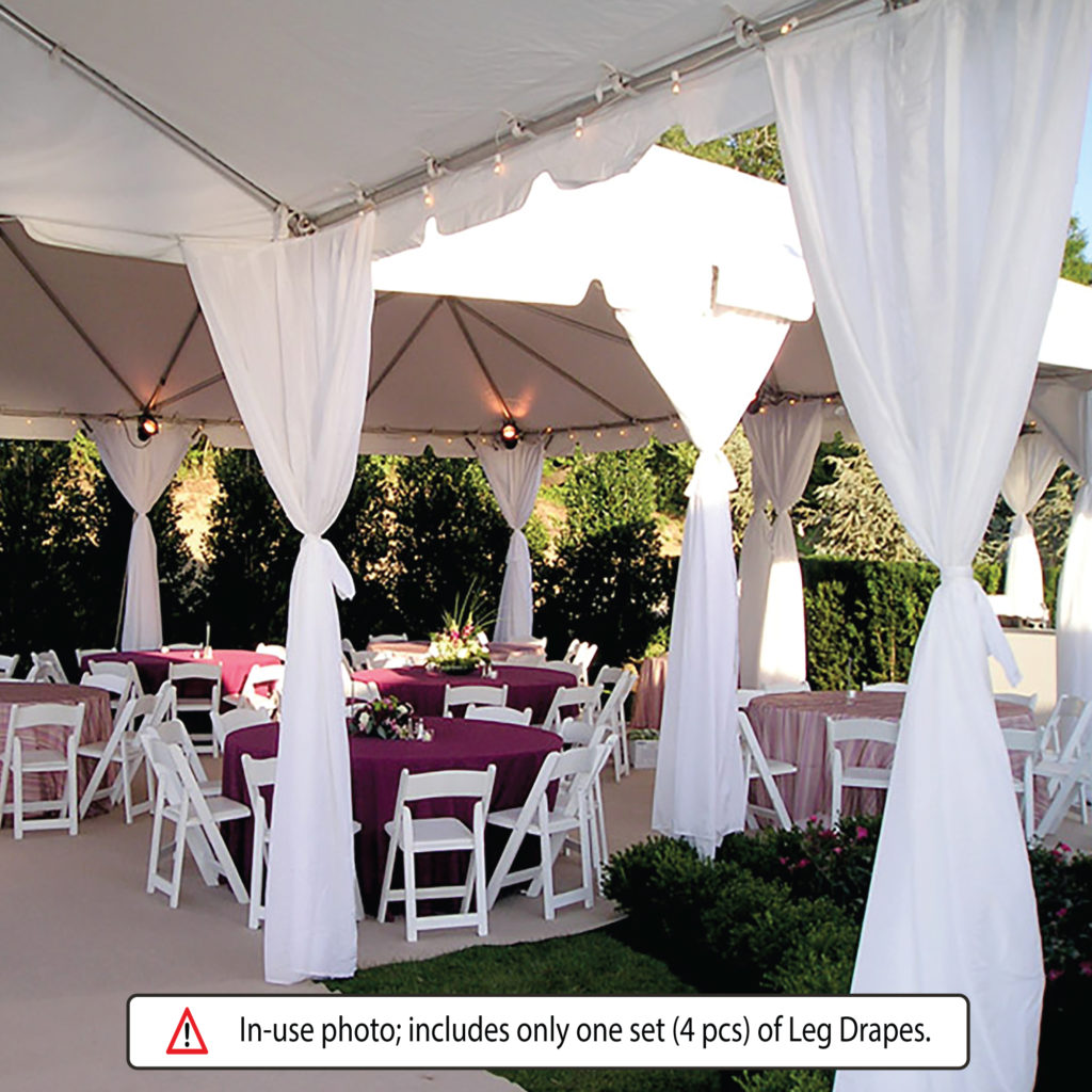 8′ Full Size Leg Drapes with Sashes - Premier Tents